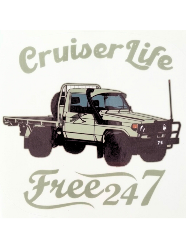 75 Cruiser Life Window Sticker – Free 24 7