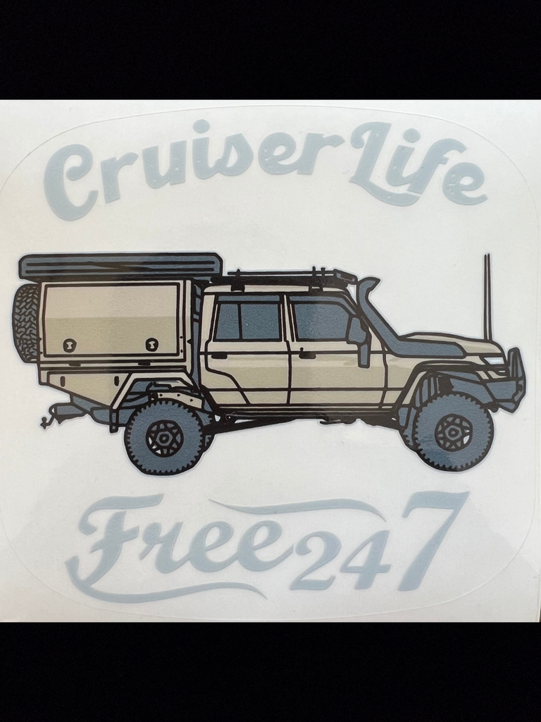 79 Dual Cab Cruiser Life - Window Sticker – Free 24 7